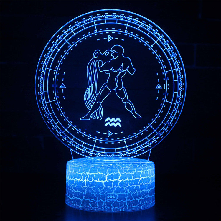 Aquarius 3D Lamp - Zodiac Sign Night Light – Teddy&Co. FUNLAND!!!