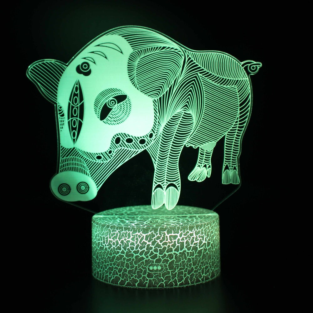 Patterned Boar 3D Lamp | 3D Light for Wildlife Fans Teddy & CoFunland ...